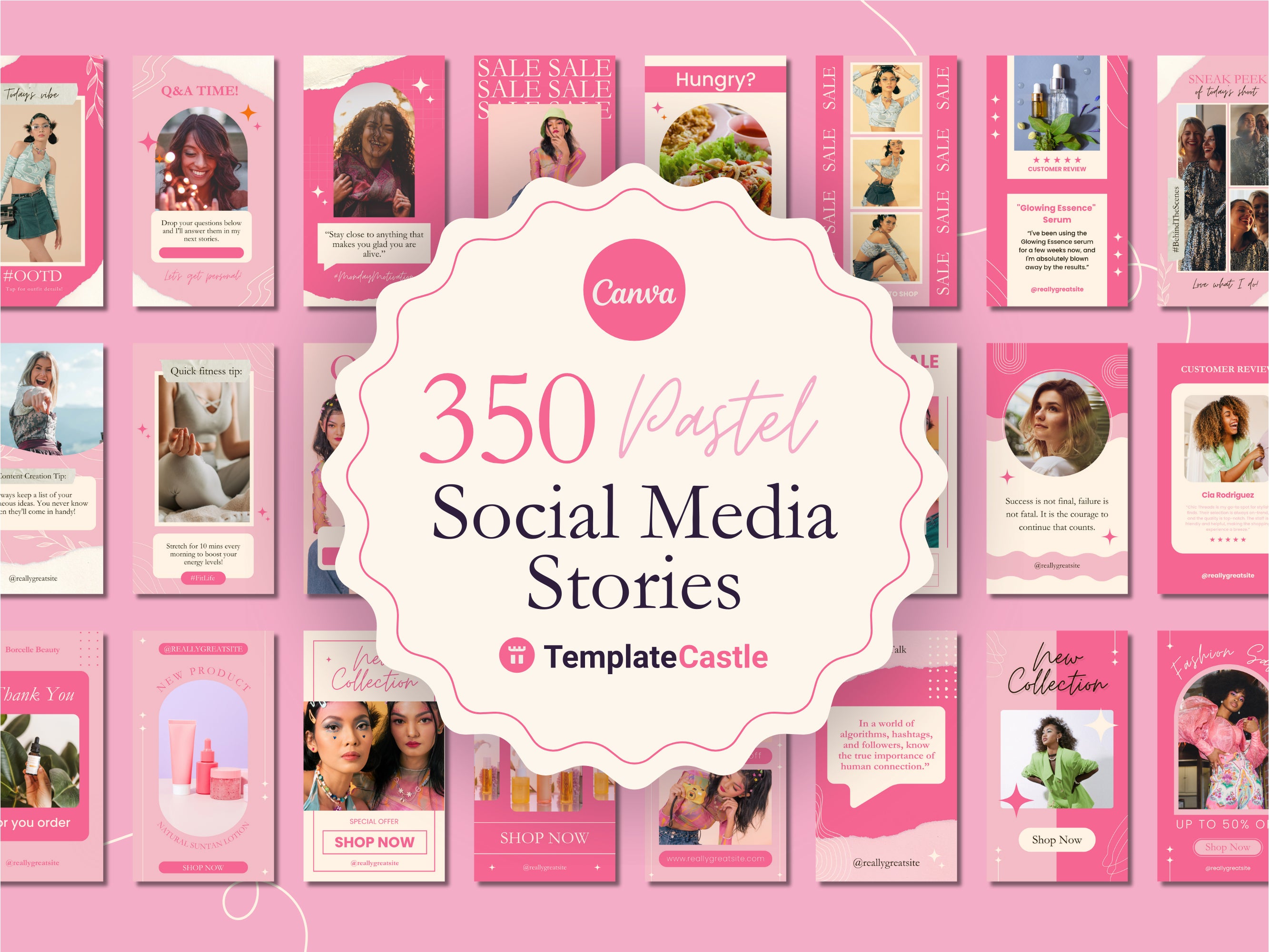 350 Stories Social Media Canva Templates Story Cover Instagram Fully E ...